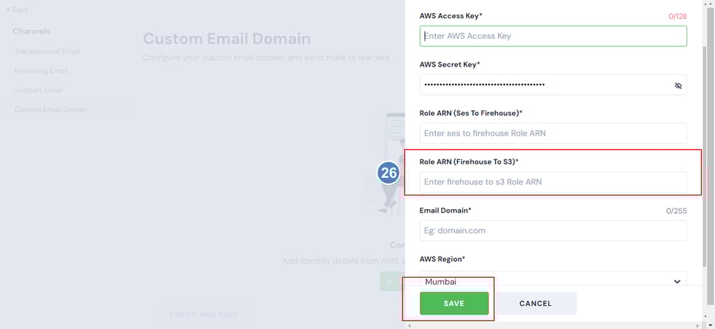 Creating Role ARN for Amazon Kinesis Data Firehose to Amazon S3 Integration