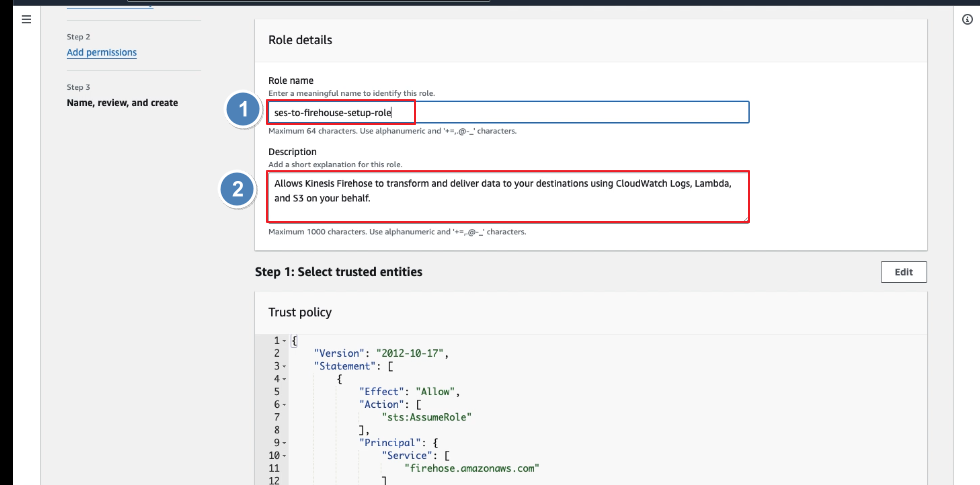 Creating a Role ARN for Amazon SES to Amazon Kinesis Data Firehose ...