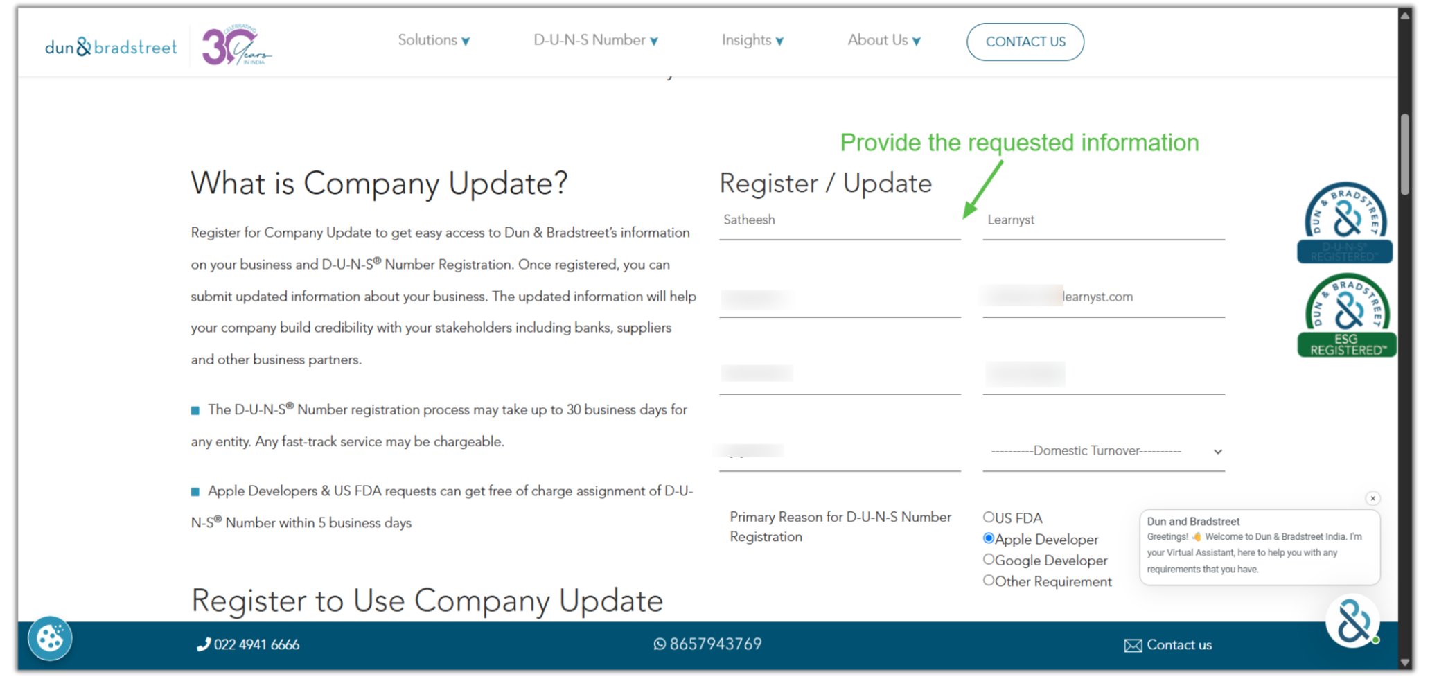 Apply and Obtain a D-U-N-S Number for a Developer Account