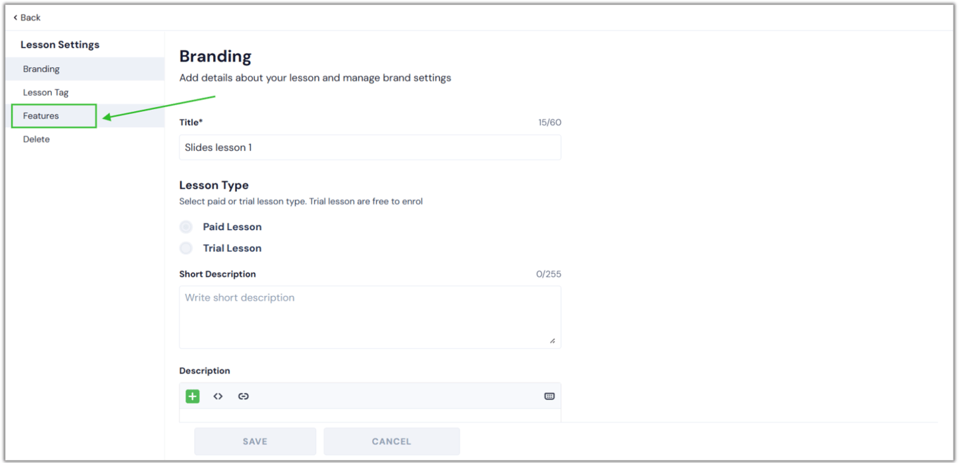 Add a QR code for your slide lesson.