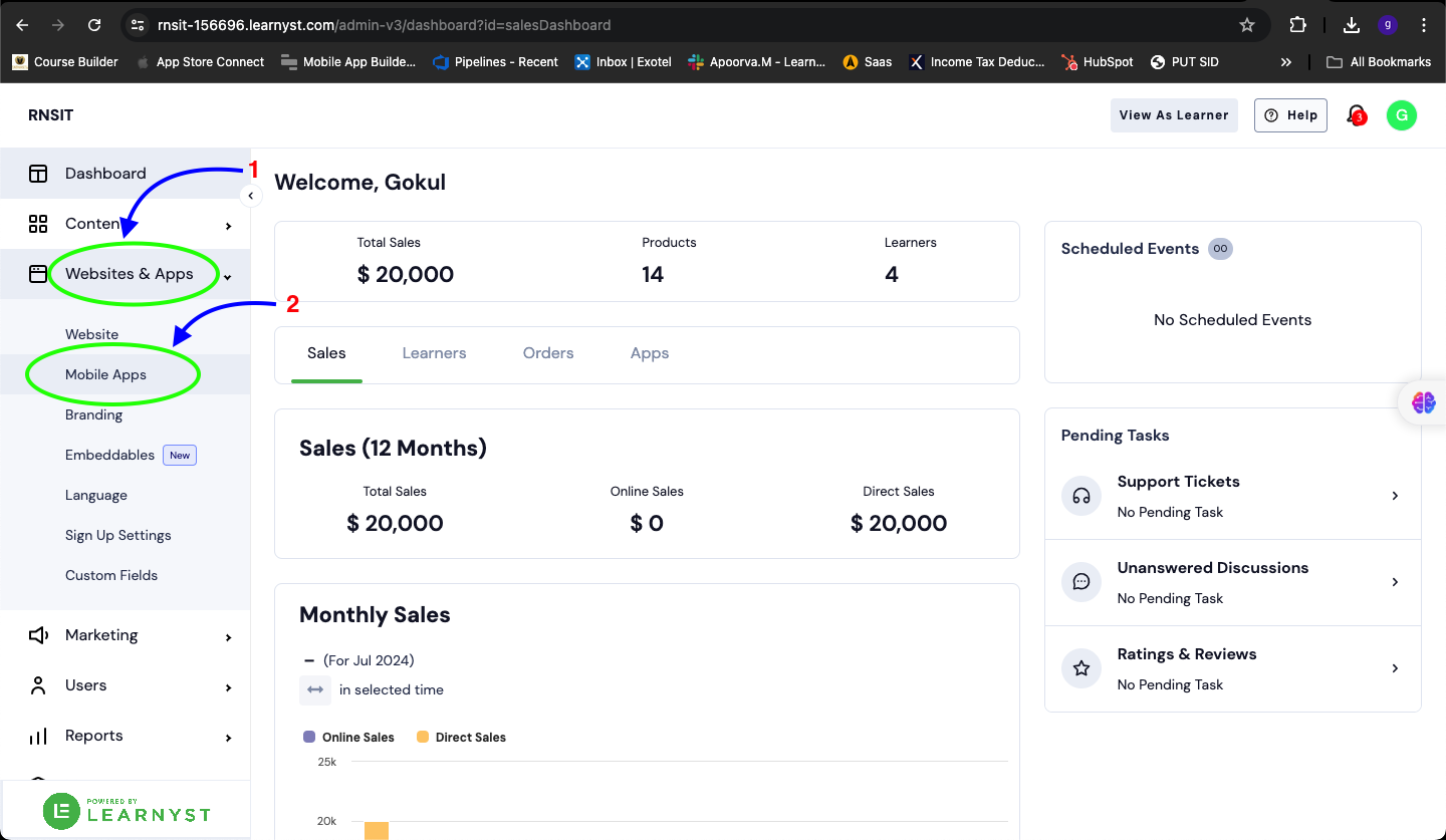Build you app form admin portal and release the app in Google Play Console