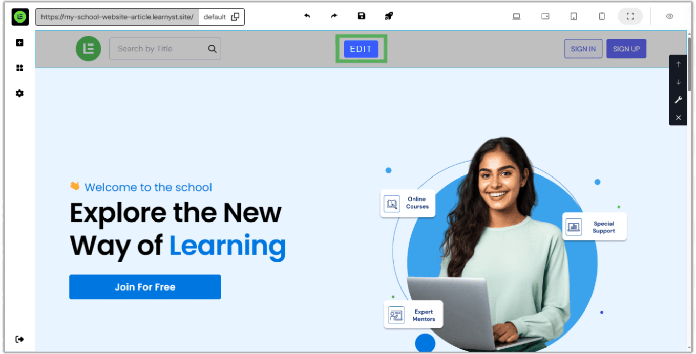 Adding a Navbar to a Website Page