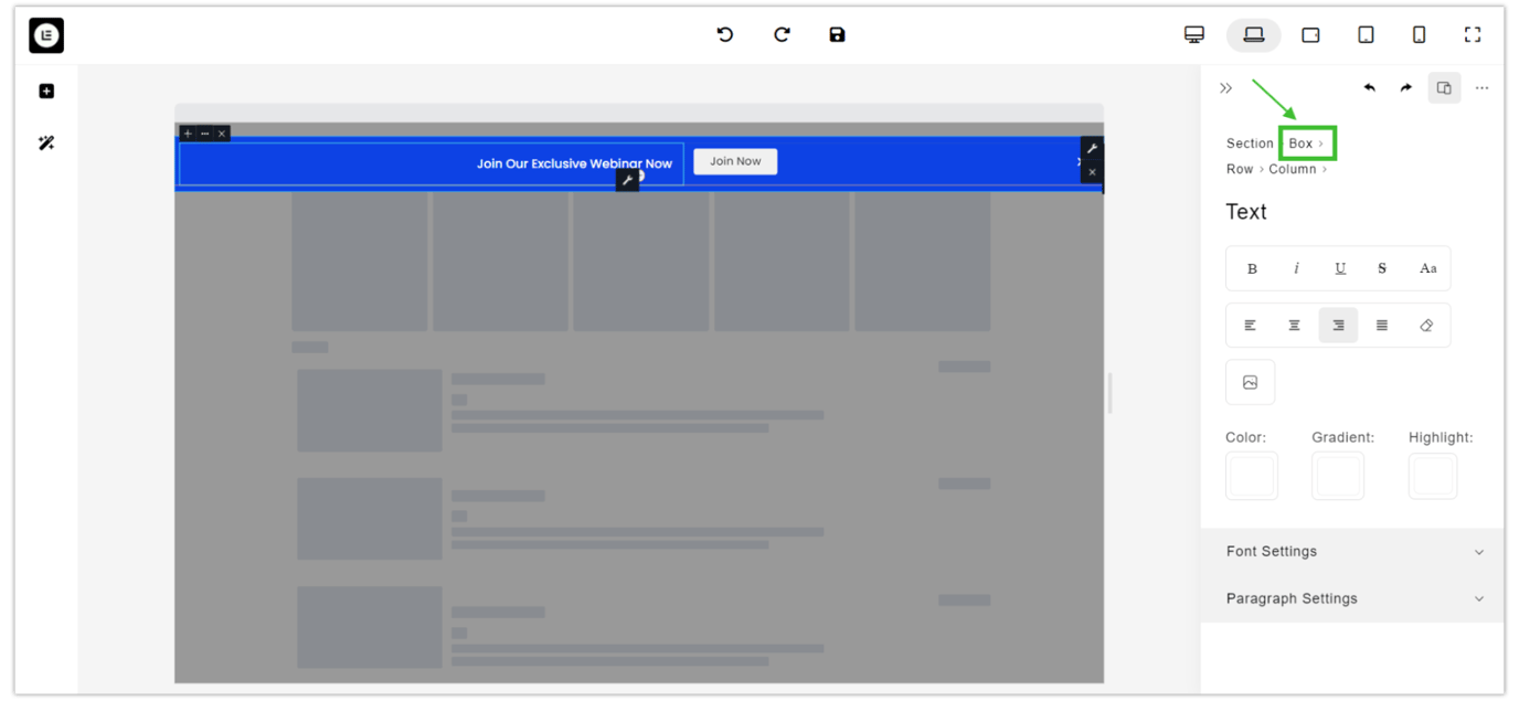 Editing the Sticky Banner CTA using the CTA Builder