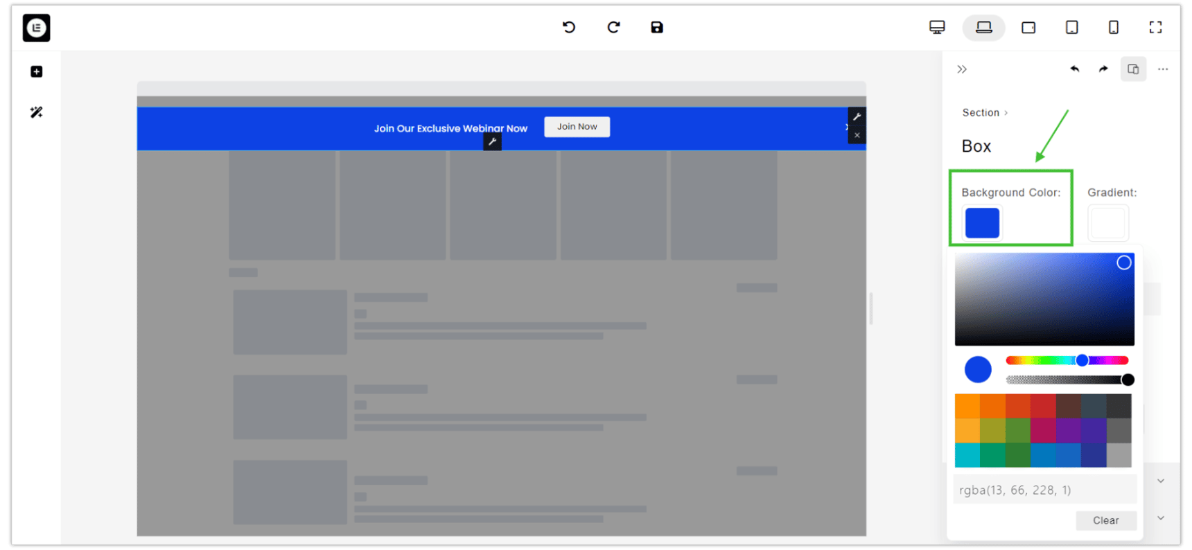 Editing the Sticky Banner CTA using the CTA Builder