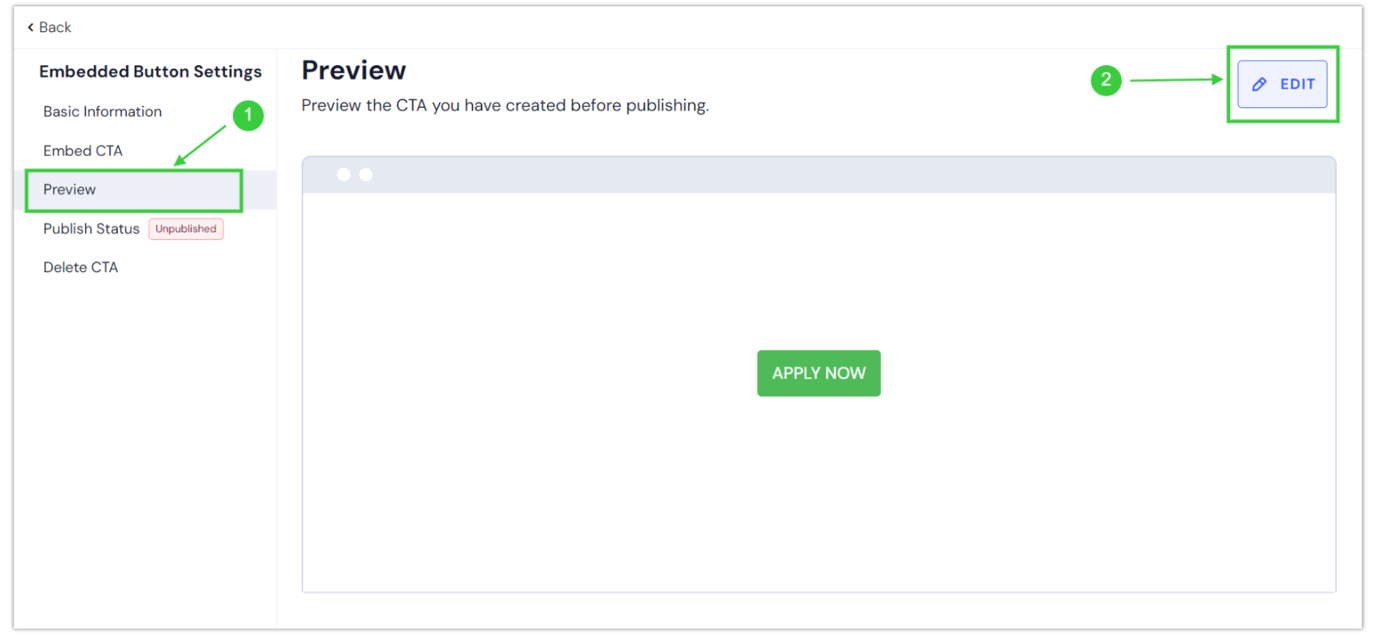Create an embed button CTA