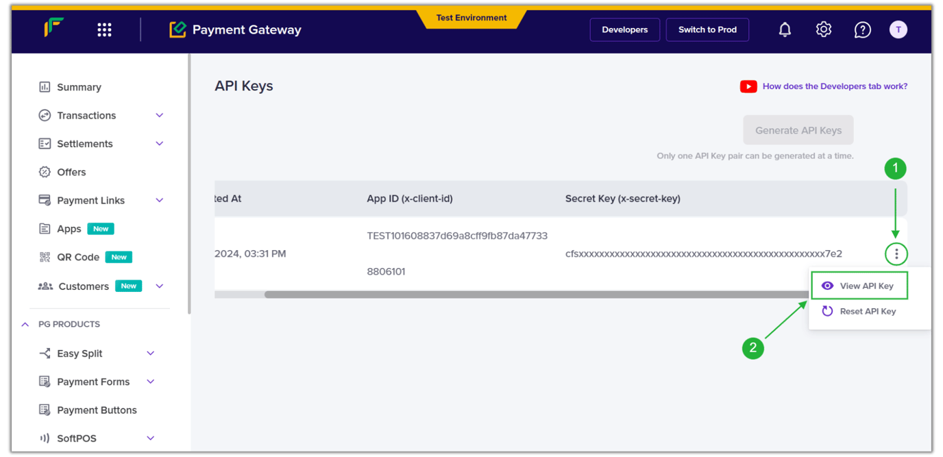 Configure Cashfree Payment Gateway