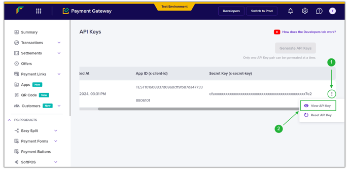 Configure Cashfree Payment Gateway