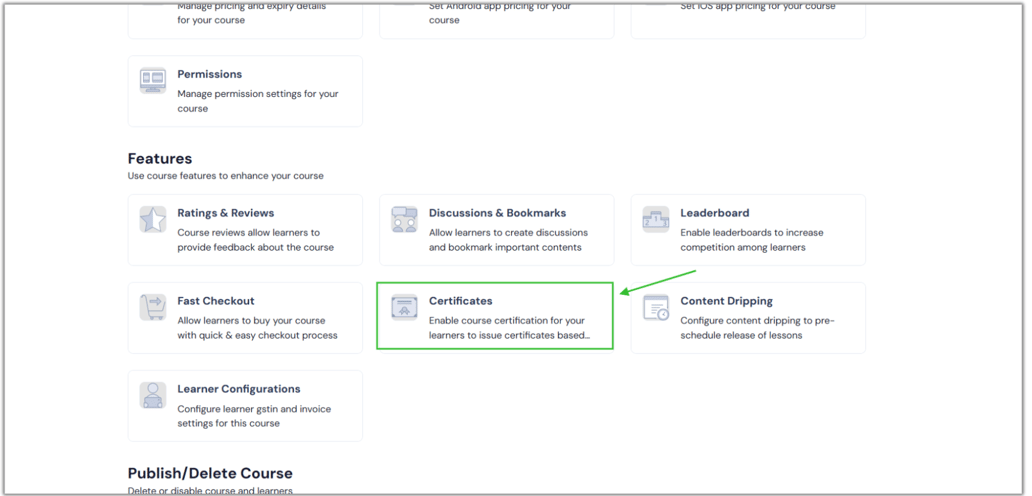 Enable professional course certificate
