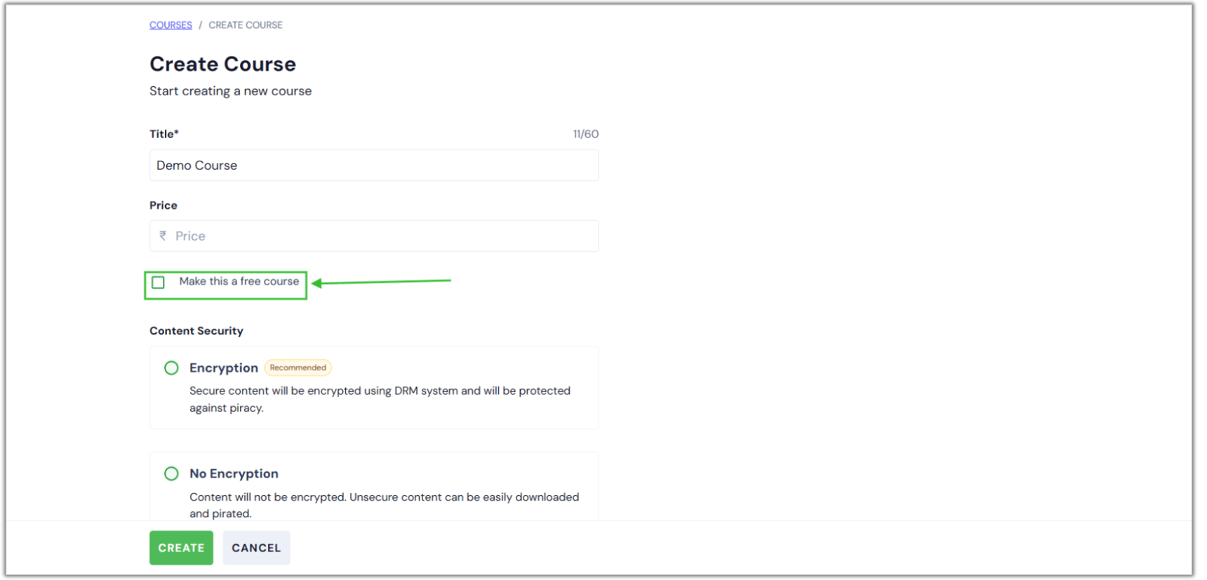 Create your First course on Learnyst