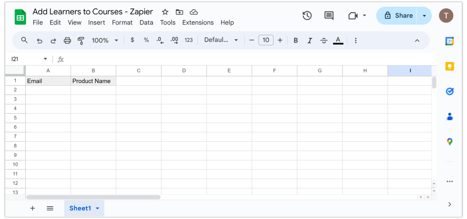 Enroll existing learners to Products from a spreadsheet