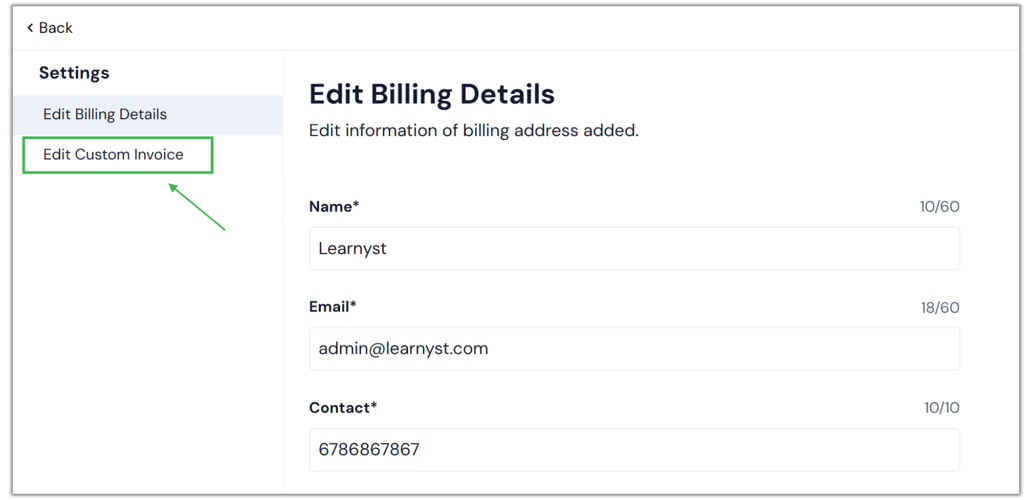 Creating a Custom Invoice