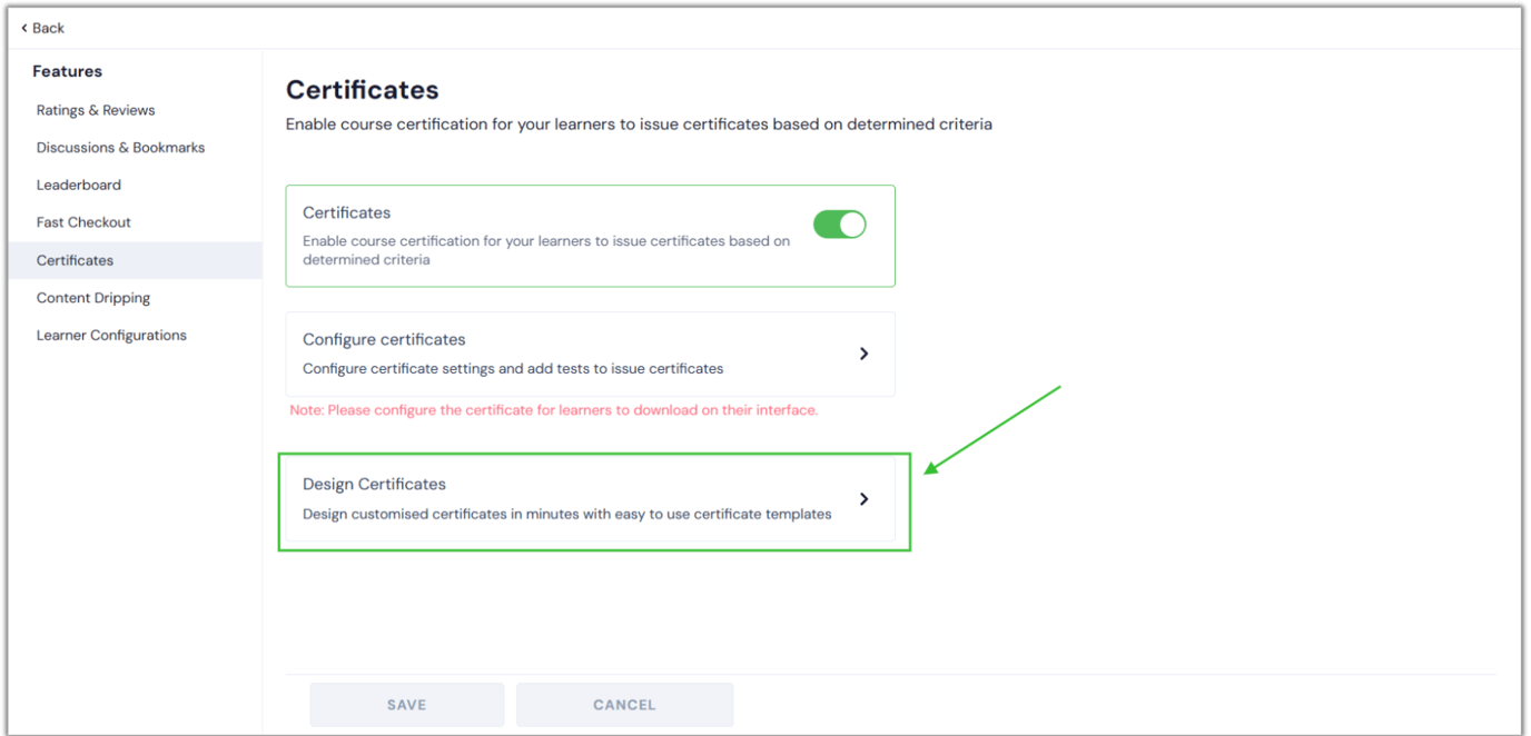 Design the certificates in the new certificate builder