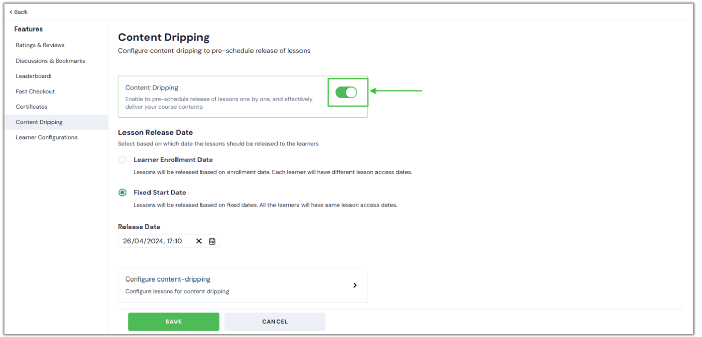 Overview of Content Dripping for Your Course