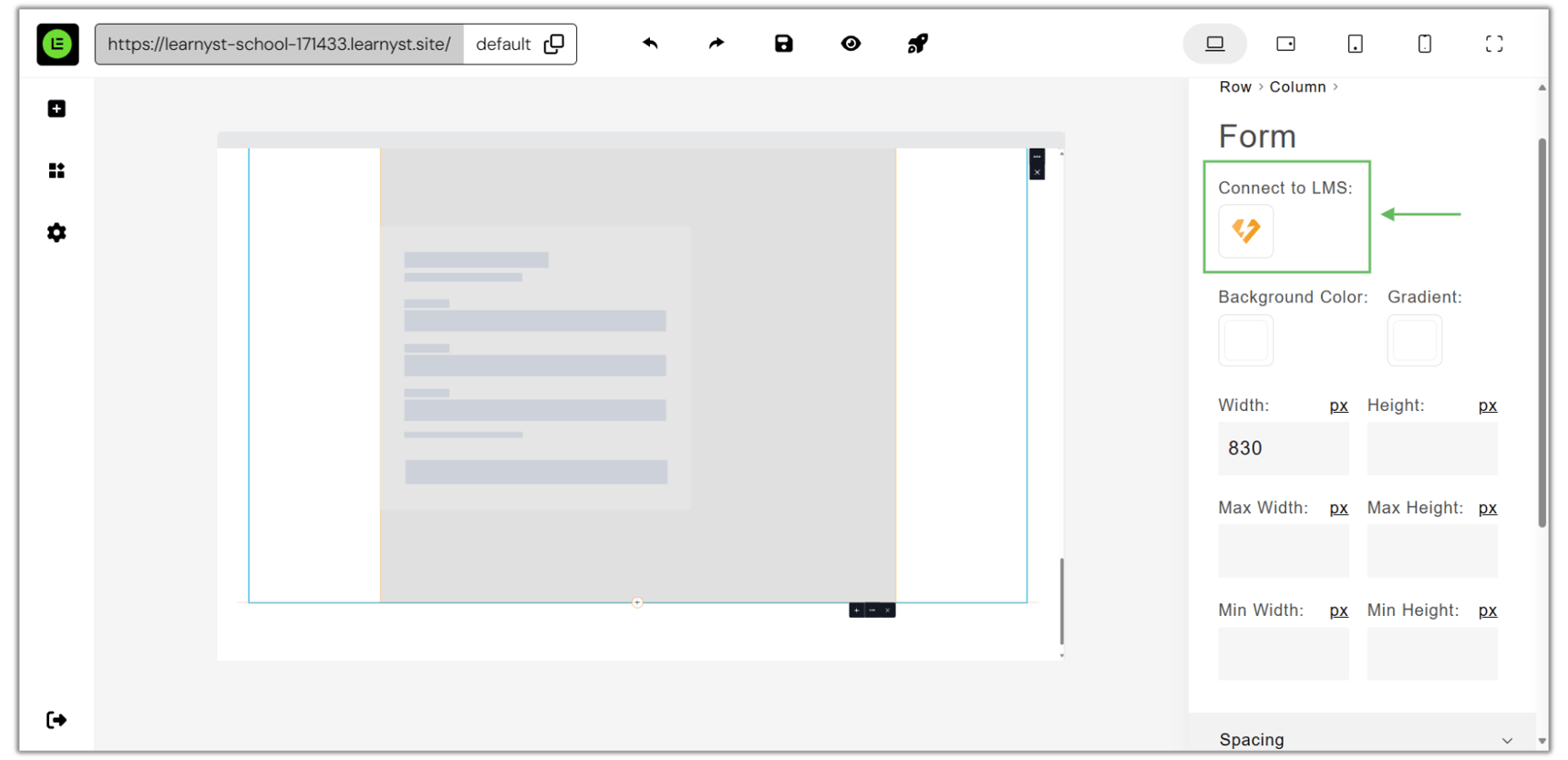 Adding a Forms Widget