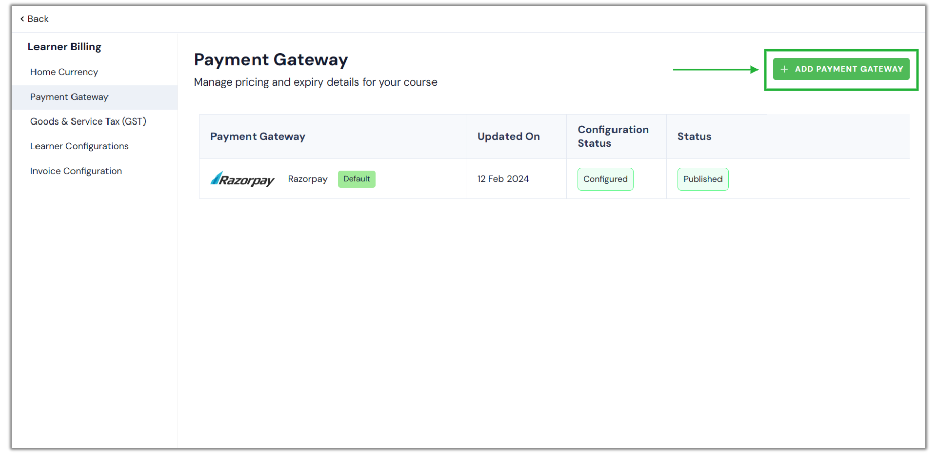 Add a Payment Gateway