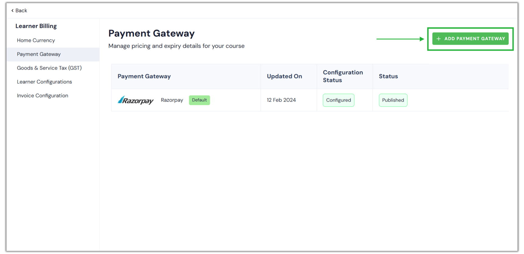 Add a Payment Gateway