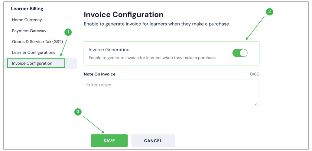 Enabling Invoice Generation