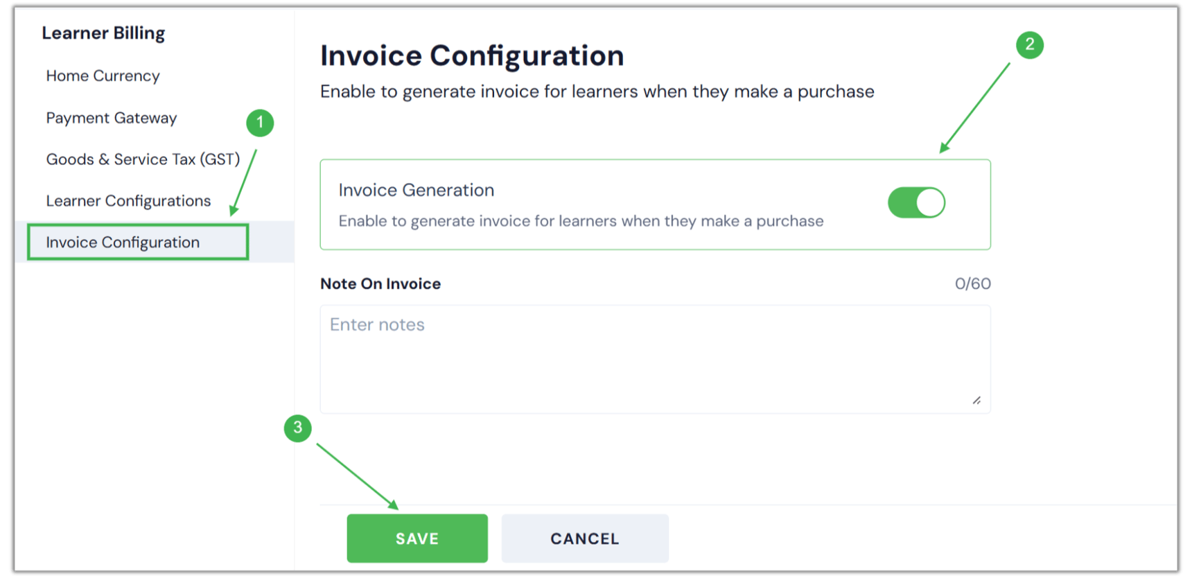 Enabling Invoice Generation