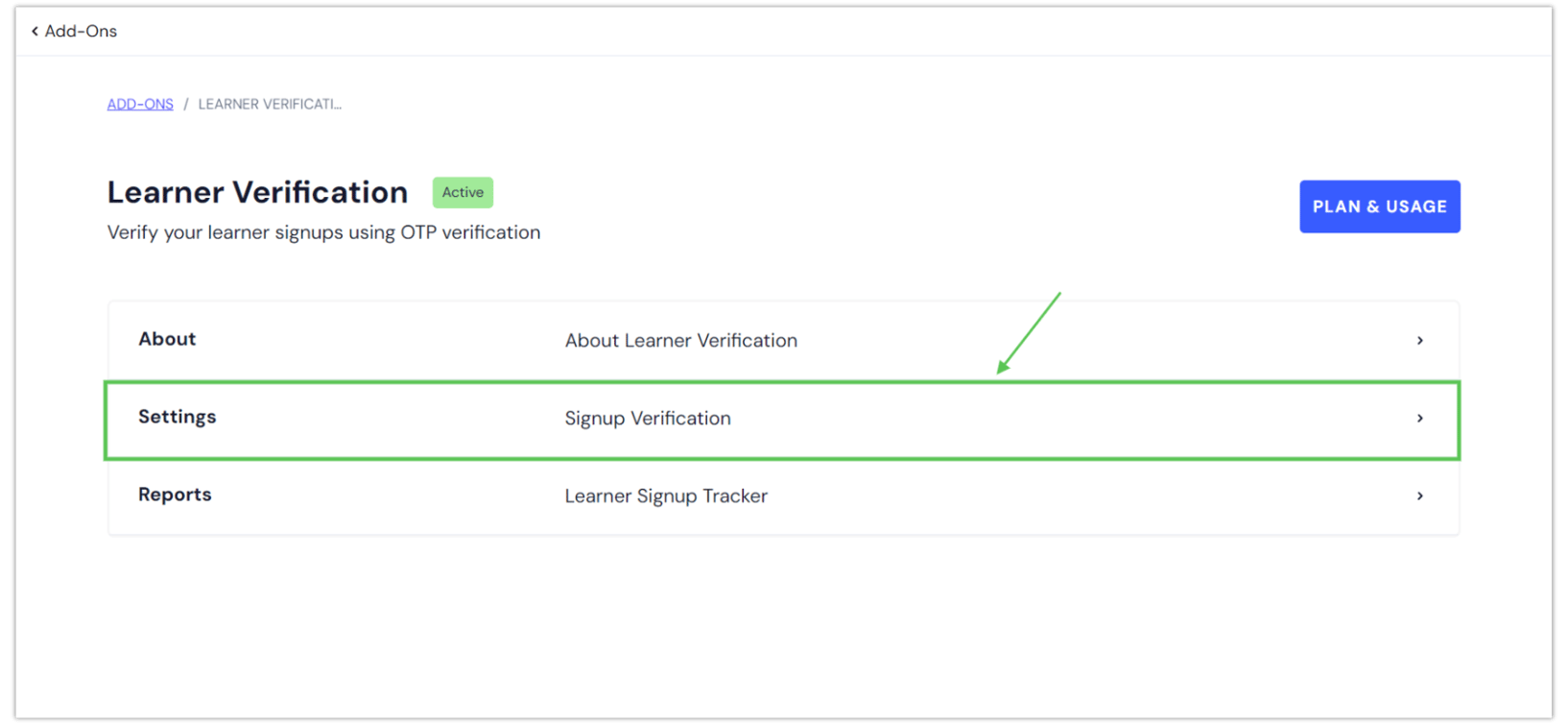 Enable Learner mobile OTP verification on Sign up