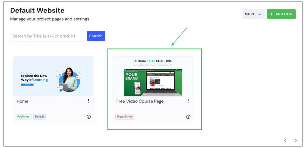 Website Page Template Overview