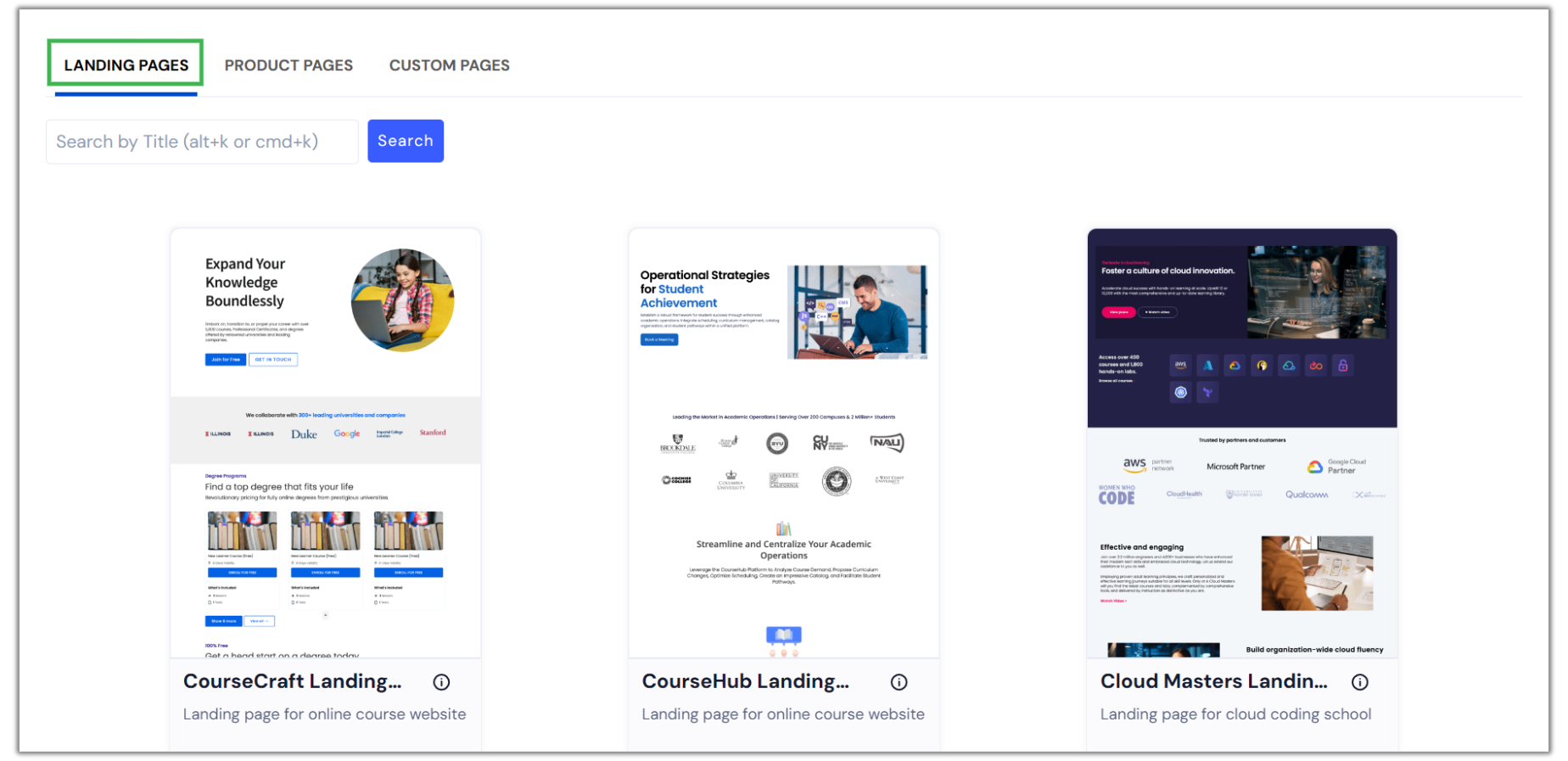 Website Page Template Overview