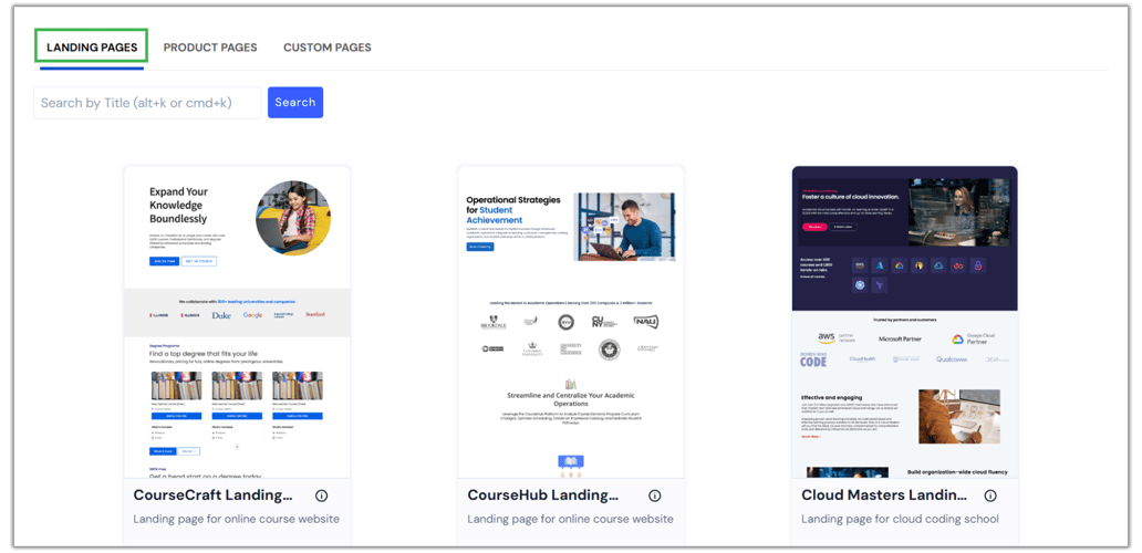Website Page Template Overview