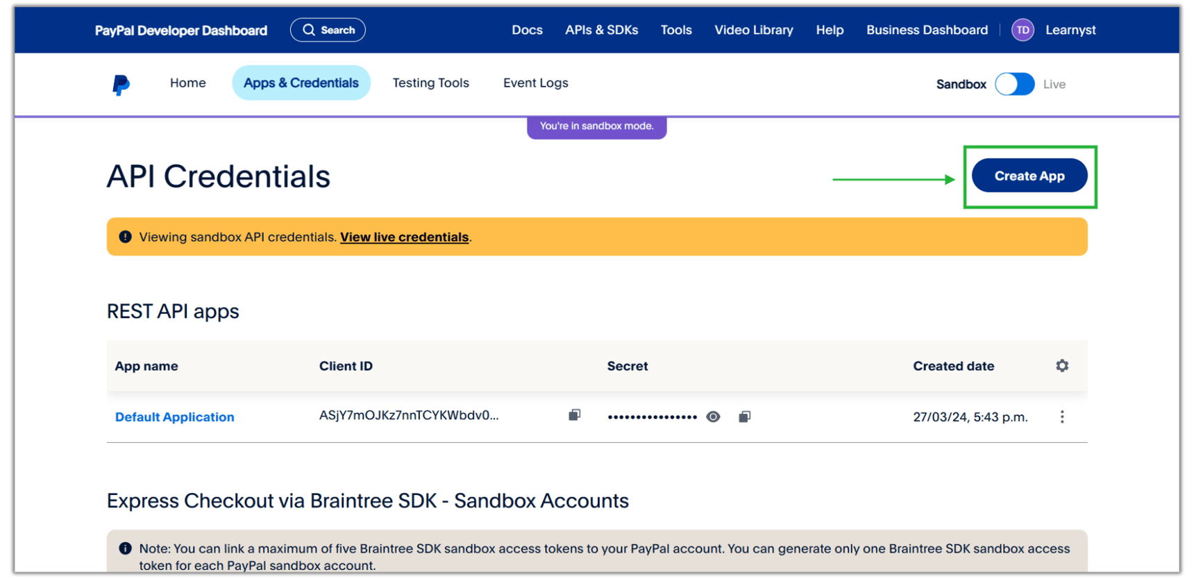Configure Paypal Payment Gateway