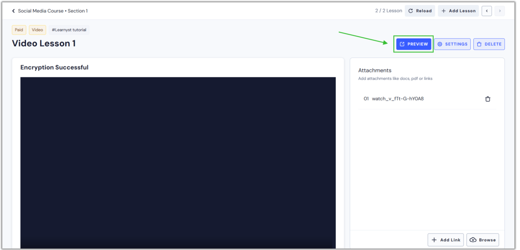 Preview your lesson as a learner.