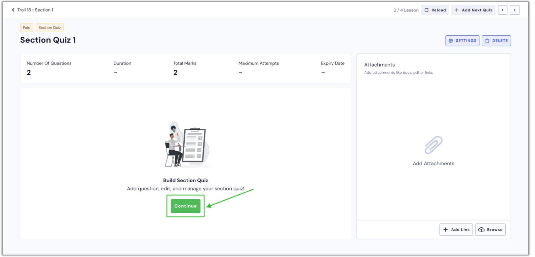 Prevent learners from switching tabs or windows during the test.