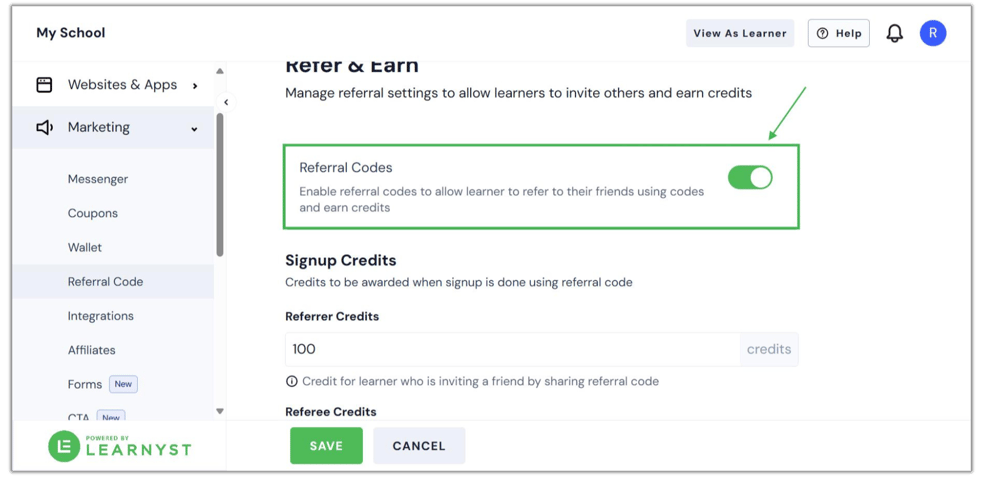 Referral Codes