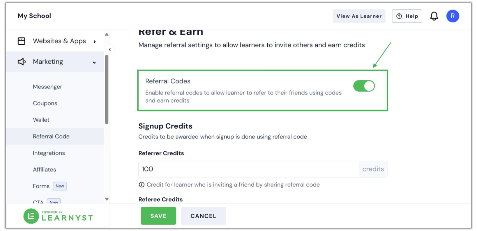 Referral Codes
