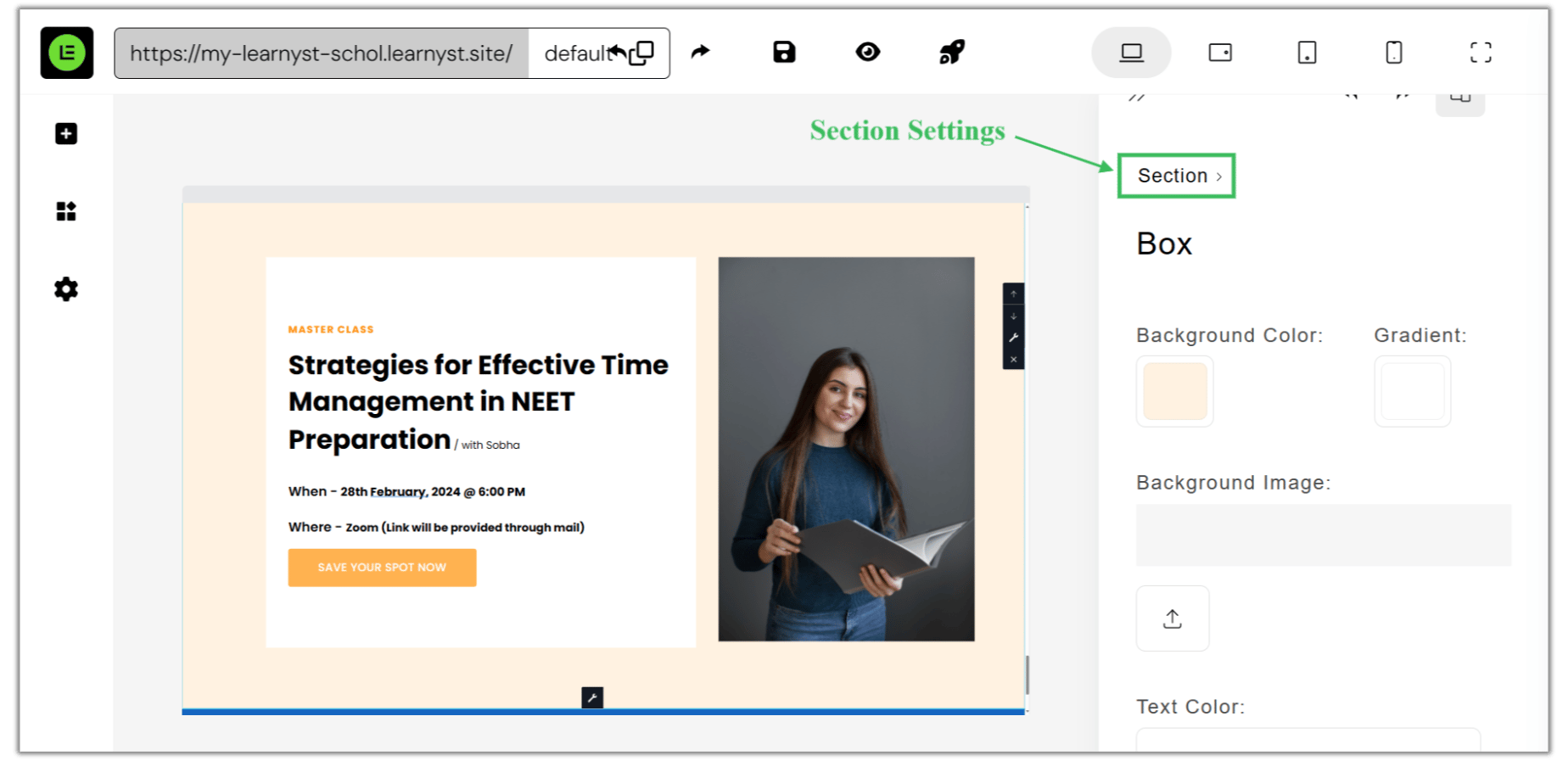 Section Template Overview