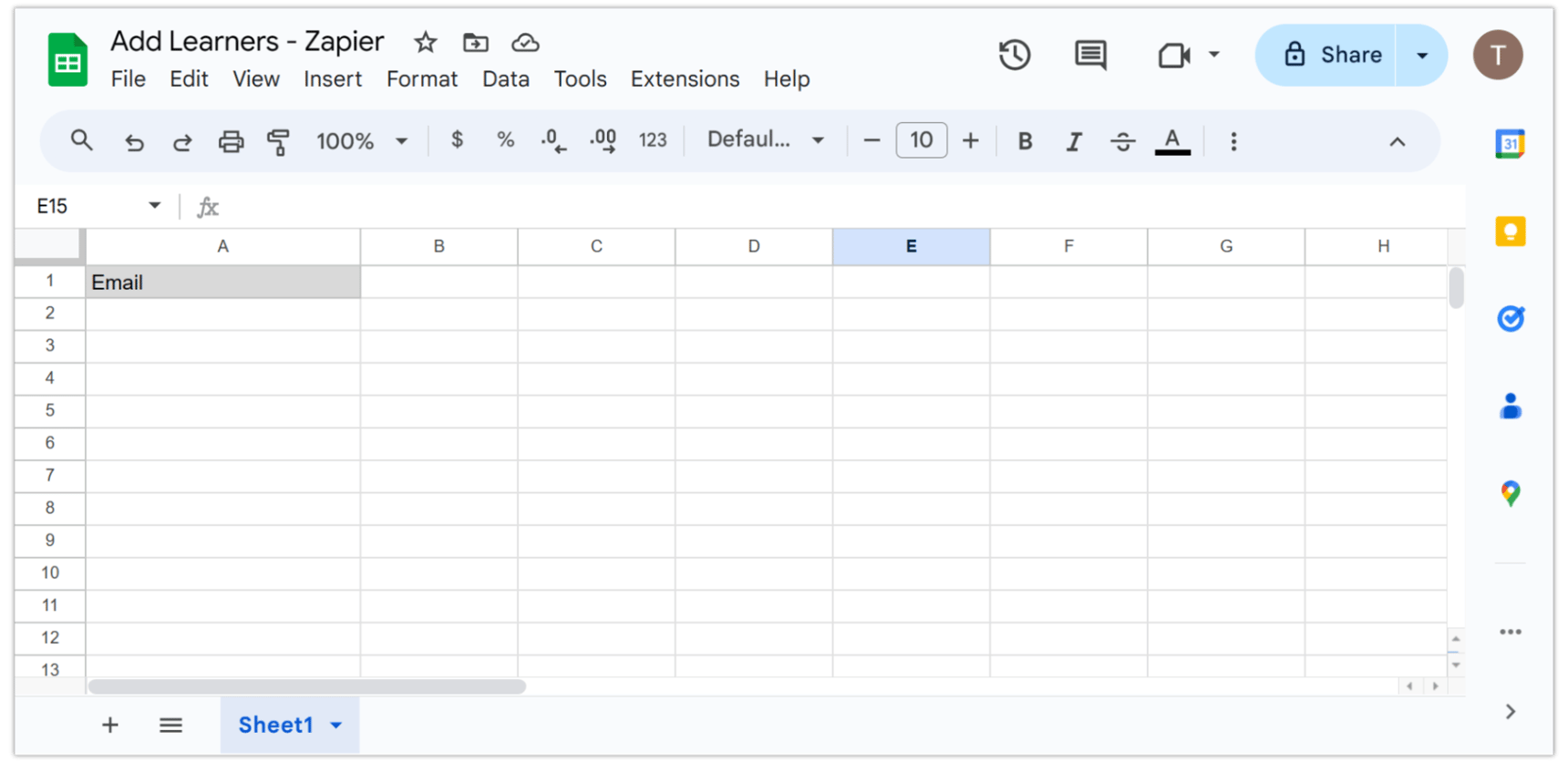Enroll Learners from spreadsheet to Learnyst easily using Zapier