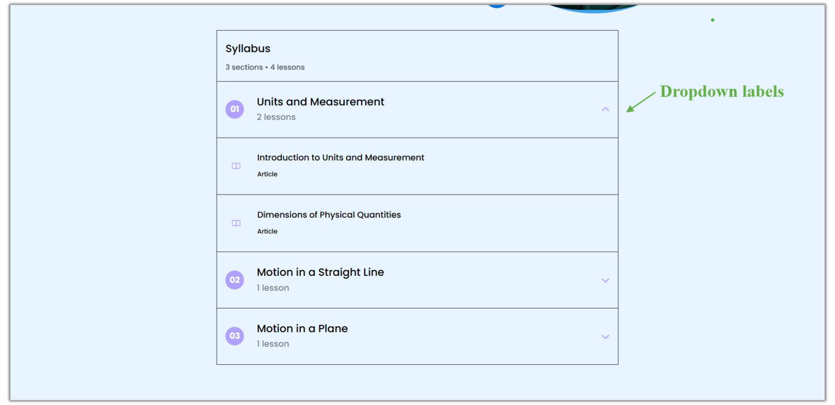 Adding a Syllabus List Widget