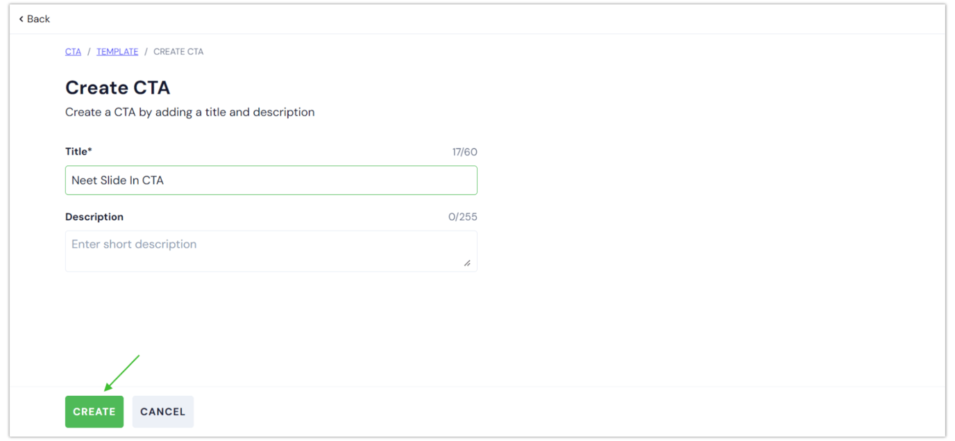 Creating a Slide In CTA