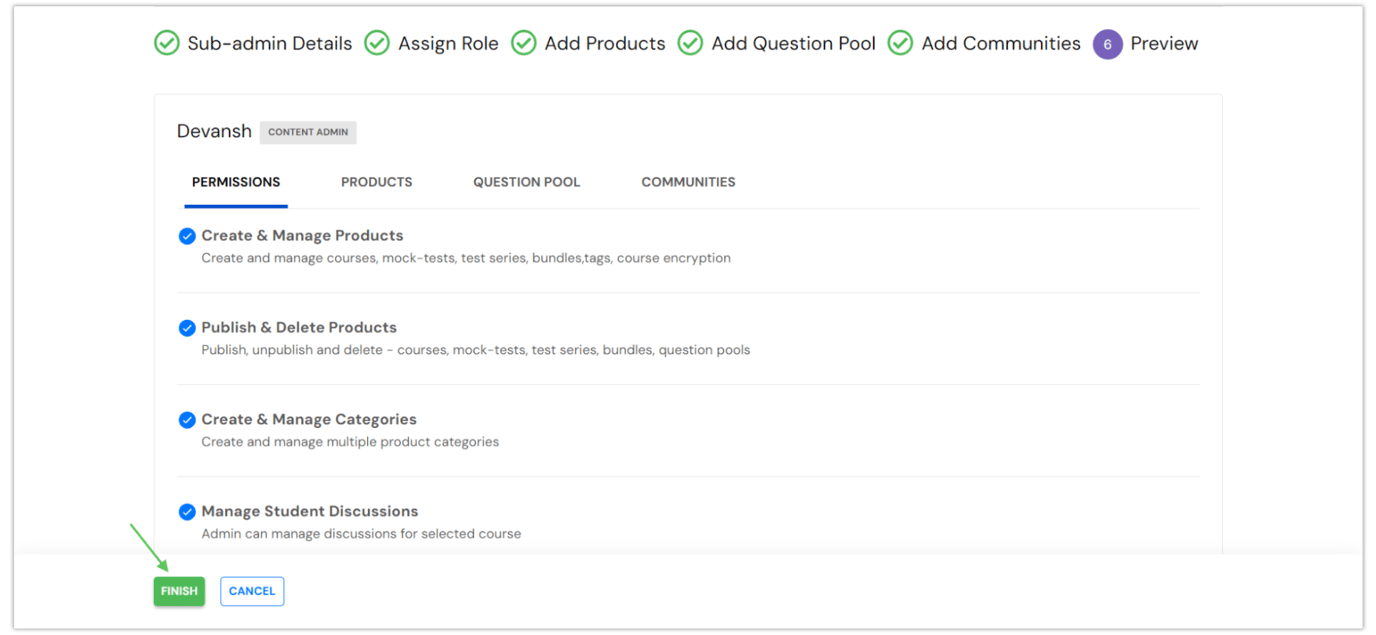 Create Sub-Admins for your school