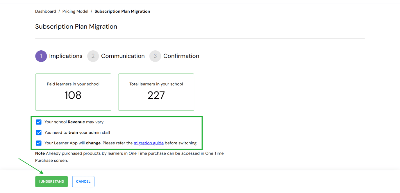 Switching to Subscriptions