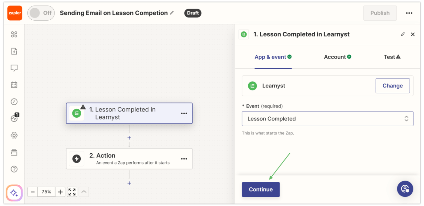 Send Email to Learners on Lesson Completion